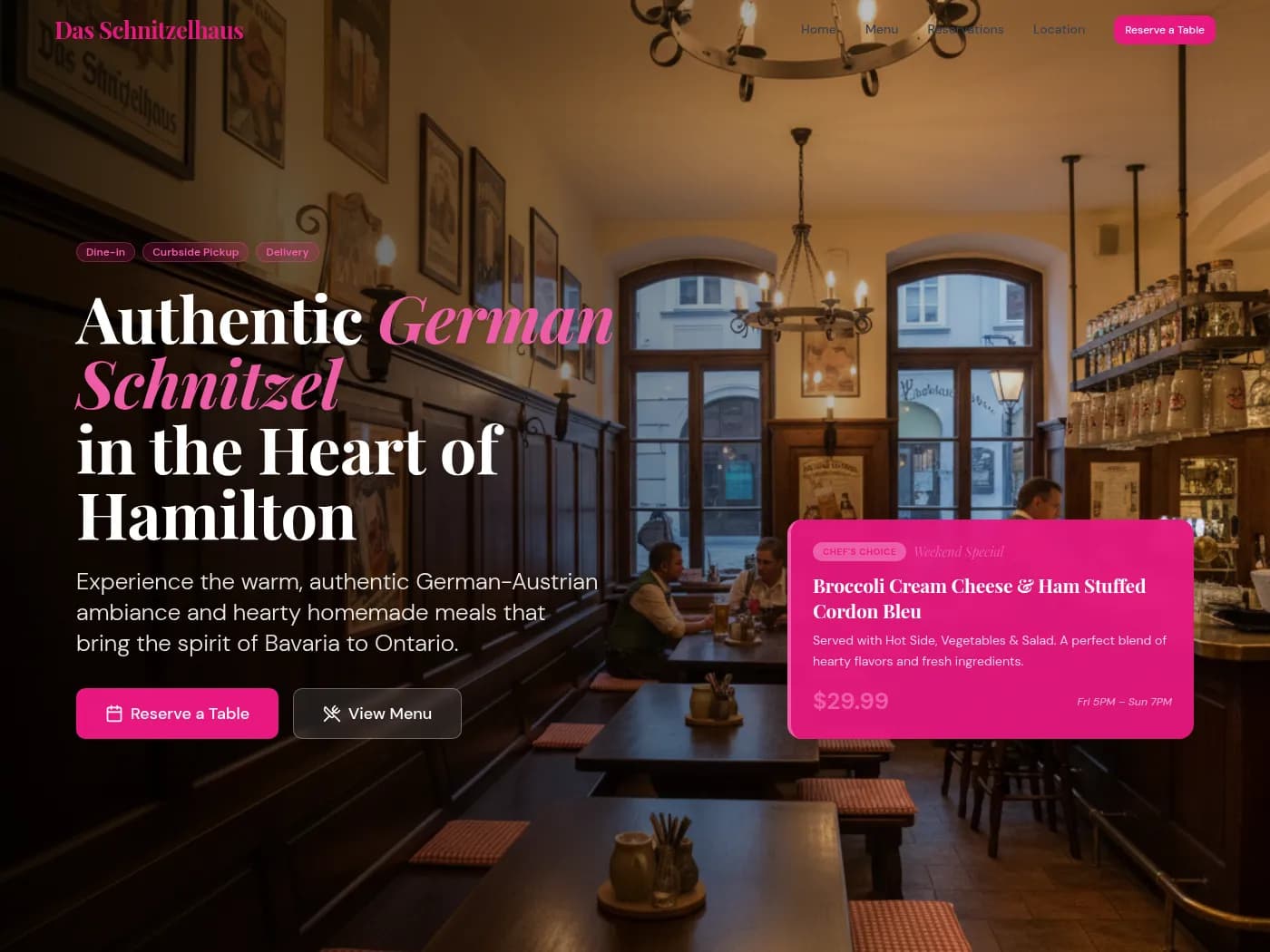 Das Schnitzelhaus Website