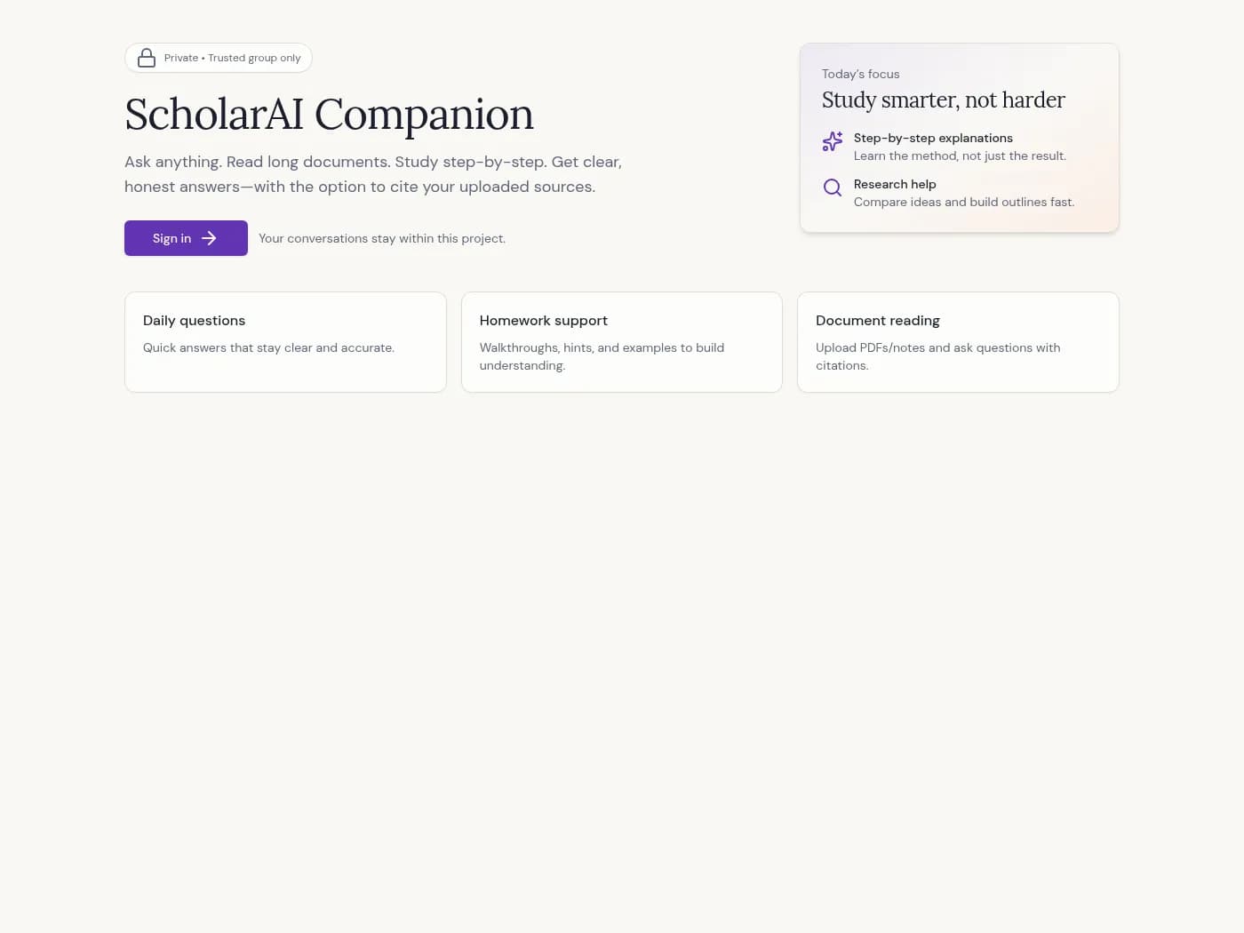 ScholarAI Companion