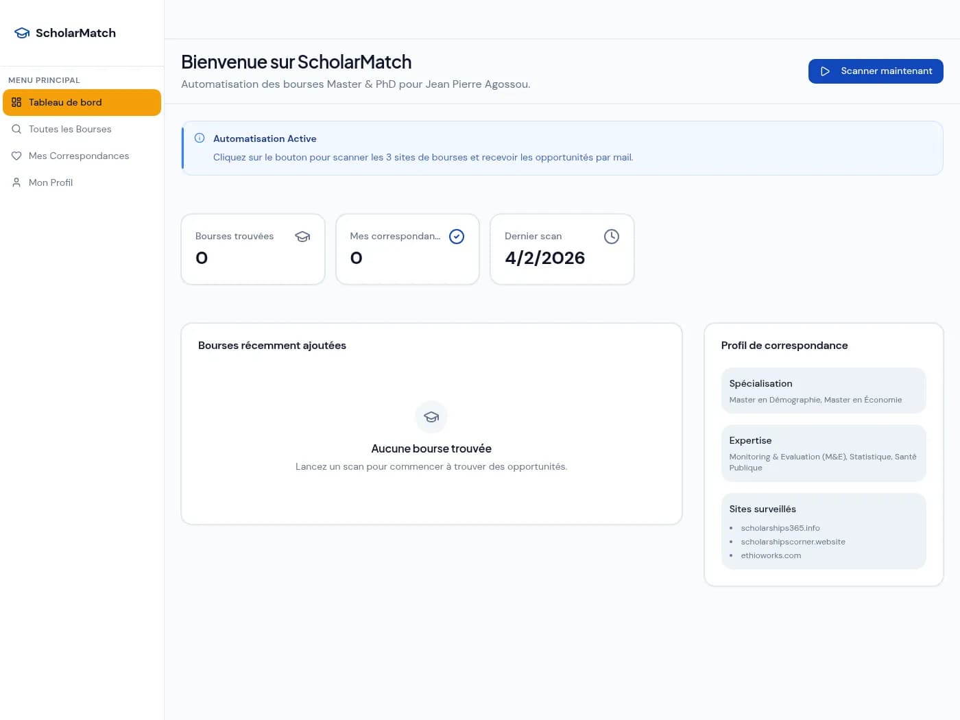 ScholarMatch Automation