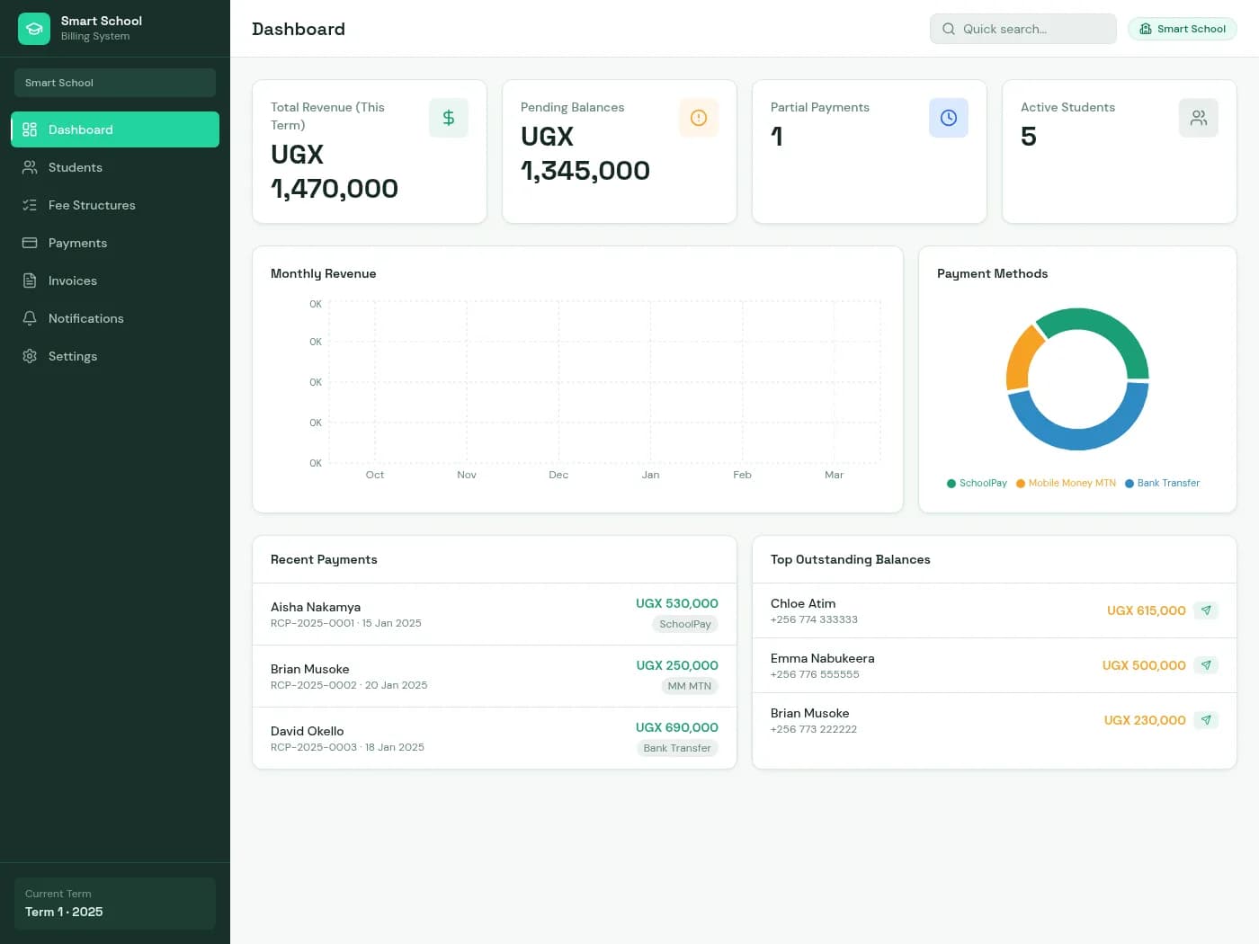 Smart School Billing