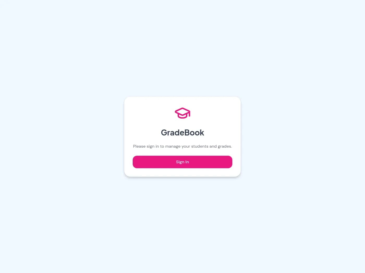 GradeBook Web Journal