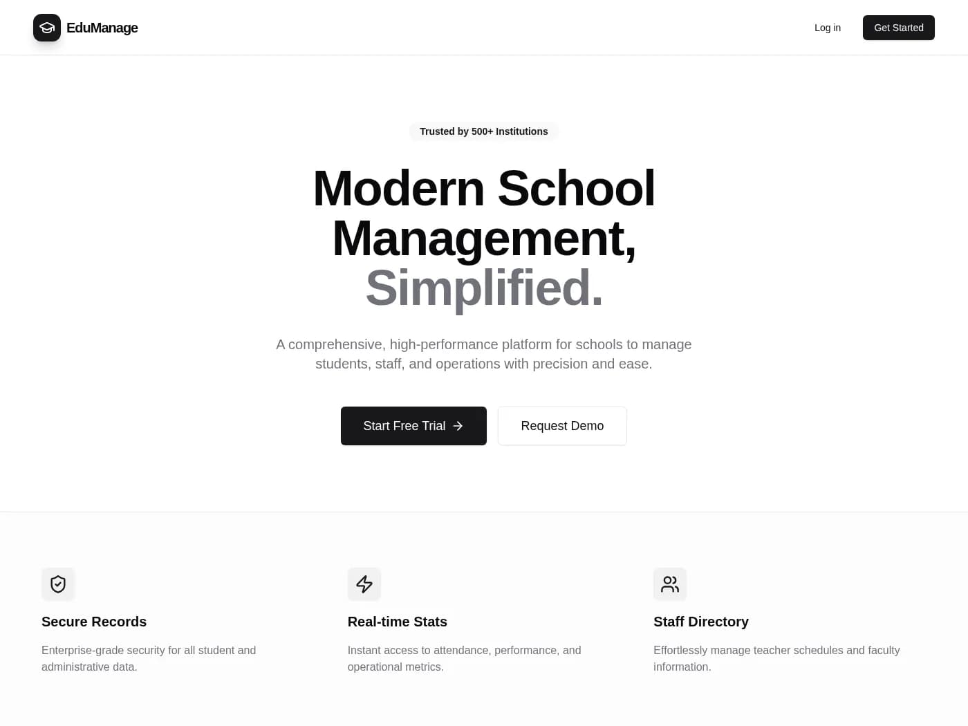 EduManage Dashboard