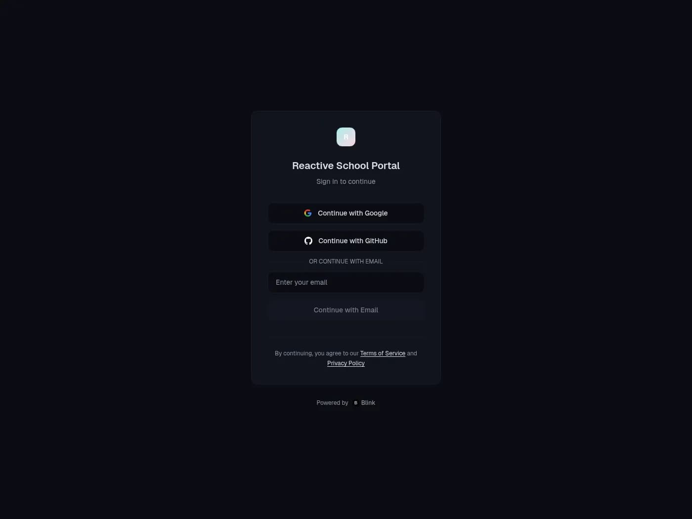 Reactive School Portal