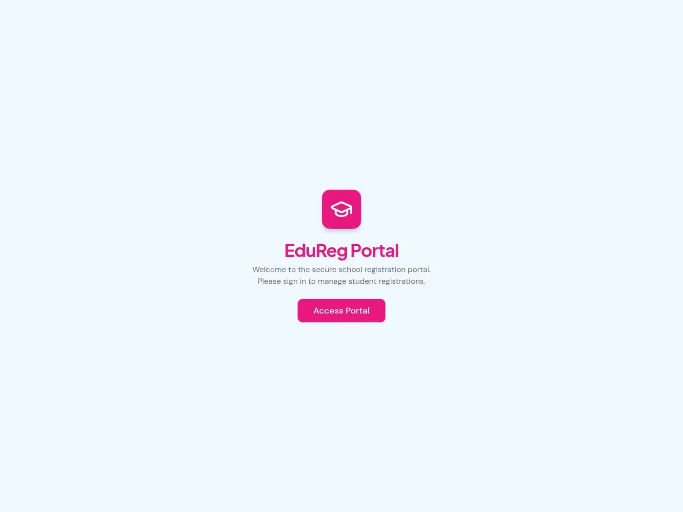 School Registration Portal