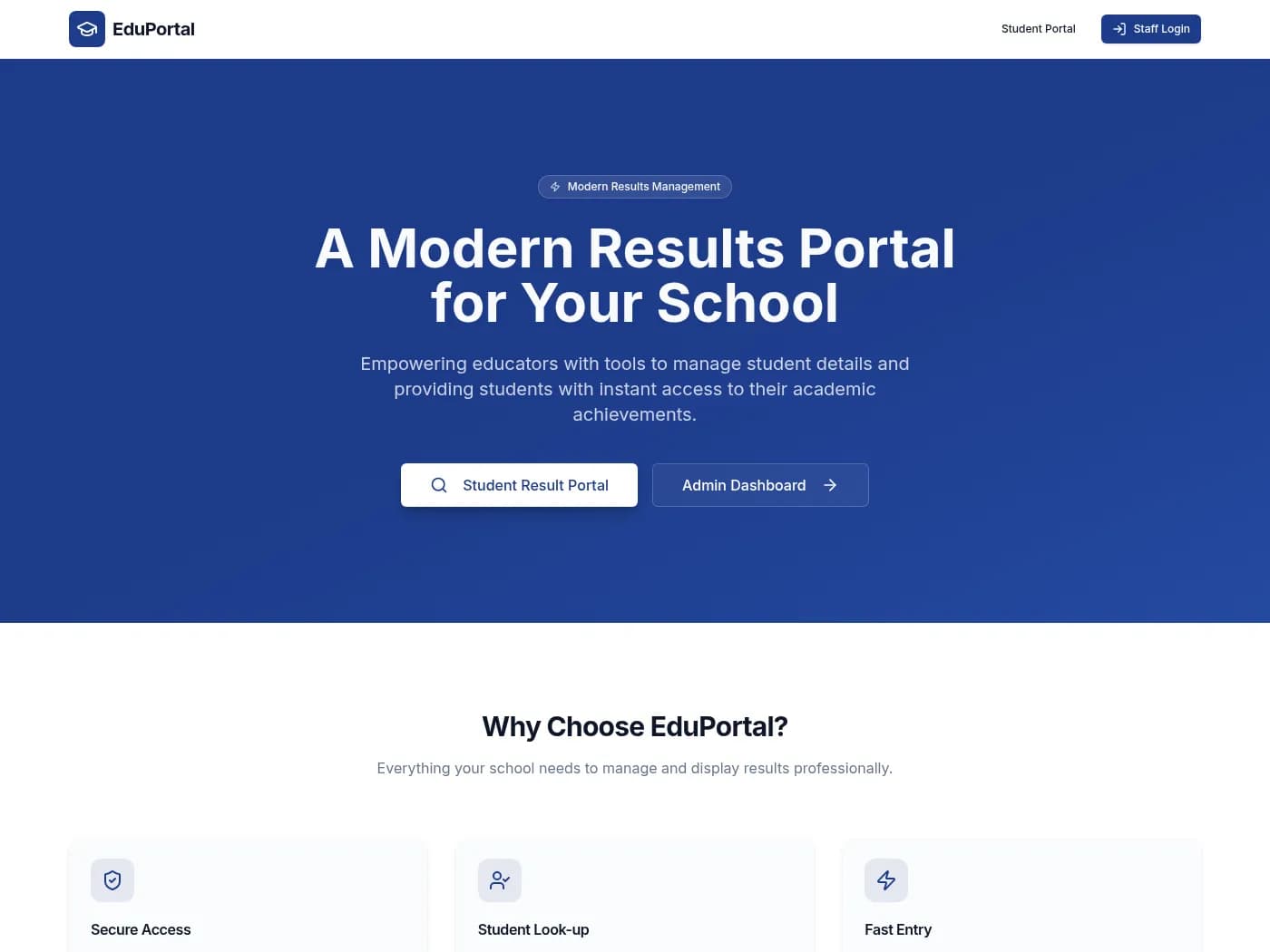 School Results Portal