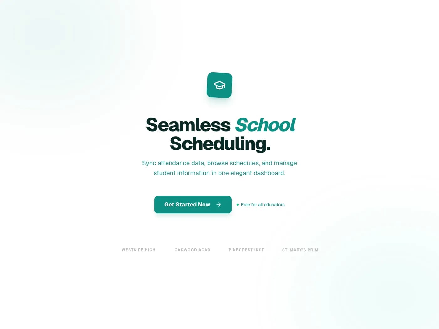 School Scheduler Dashboard
