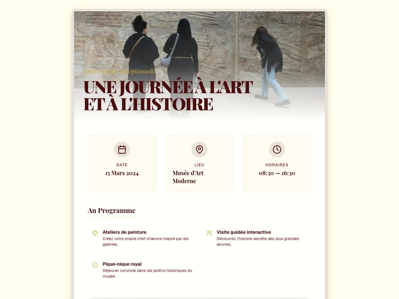 Musée School Trip Poster