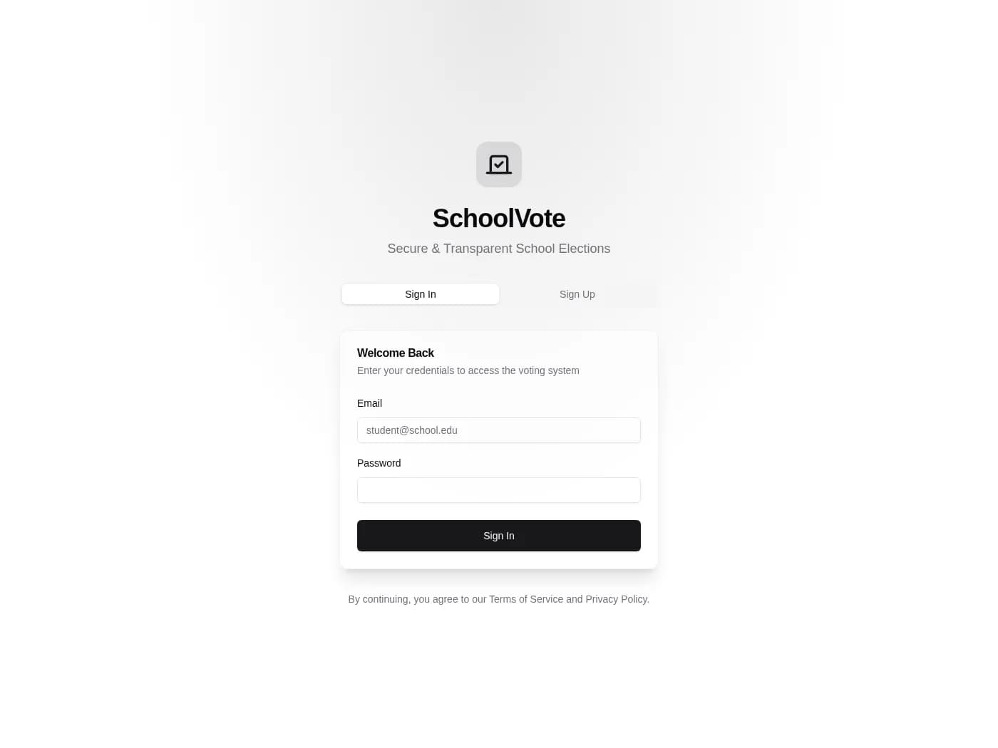 SchoolVote System
