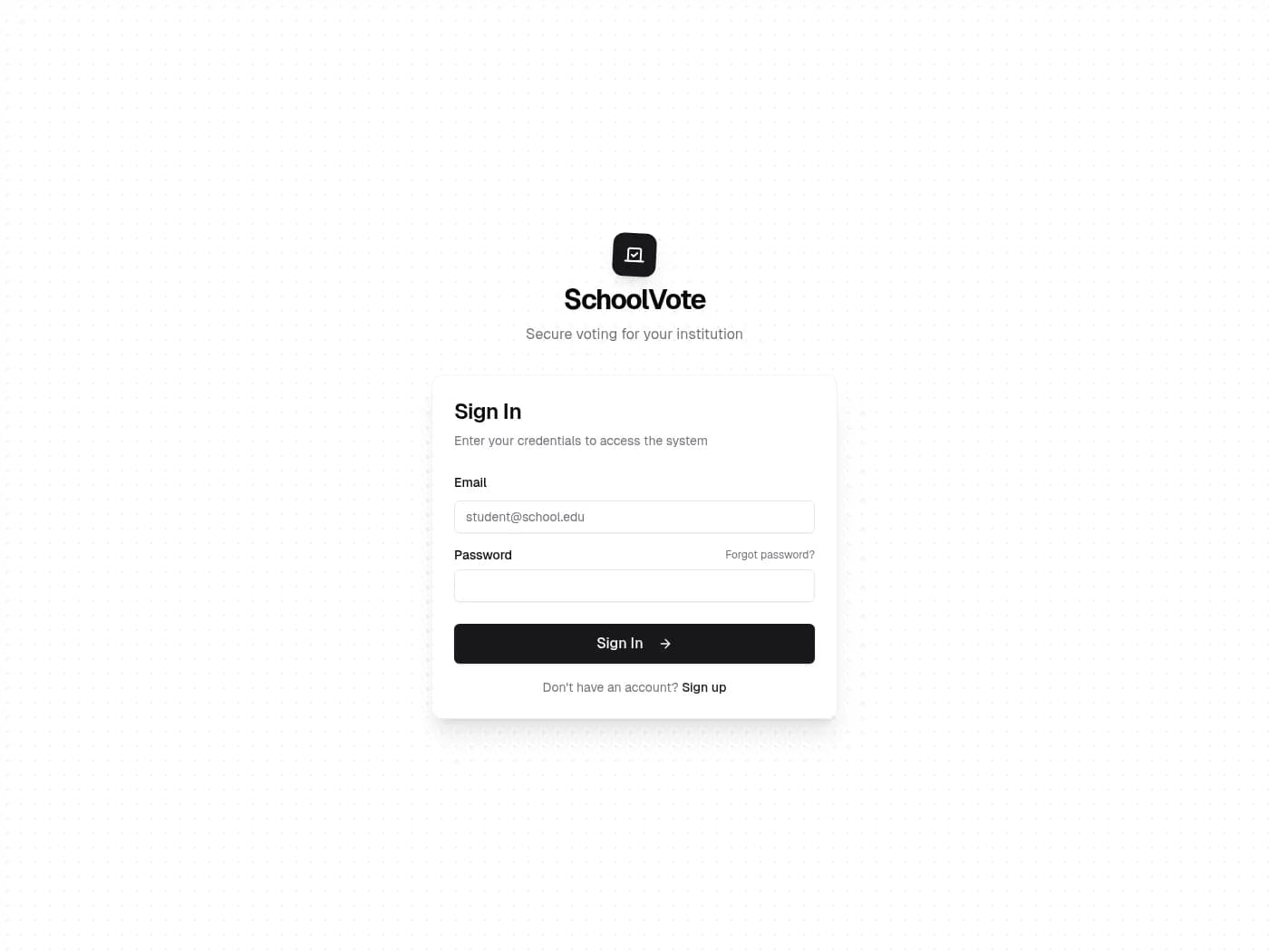SchoolVote System
