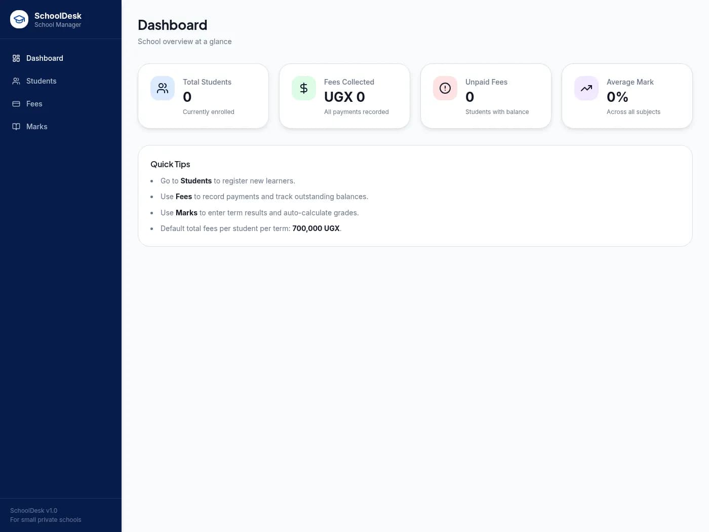 SchoolDesk Manager