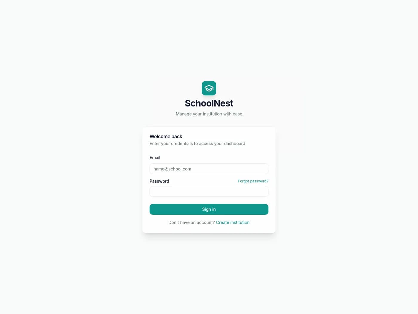 SchoolNest Platform
