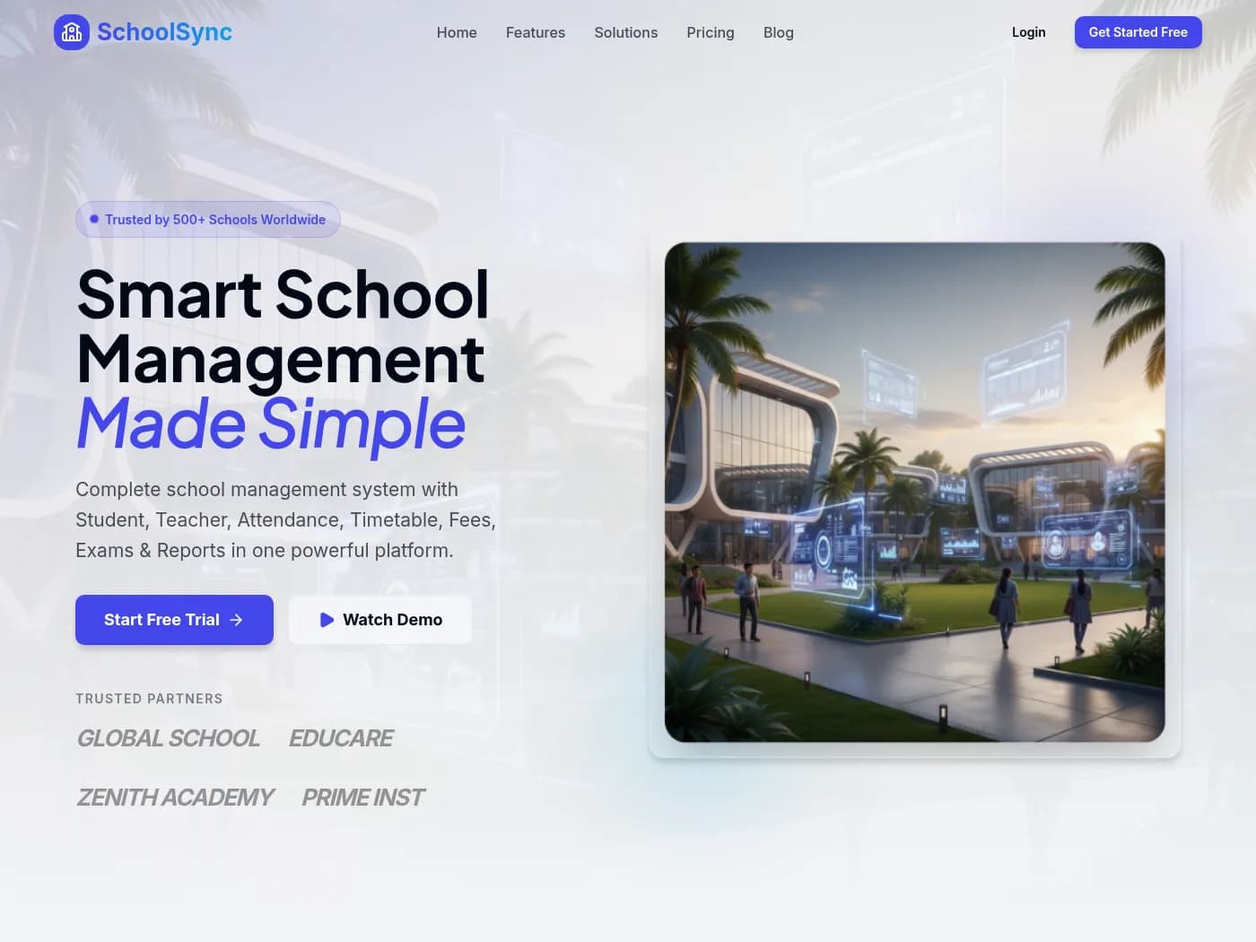 SchoolSync Landing Page