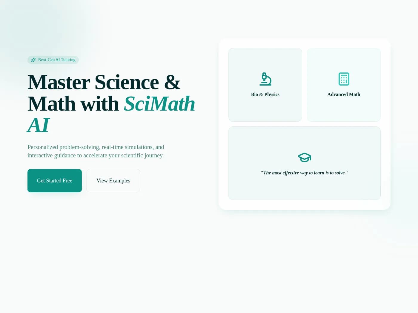 SciMath AI Tutor