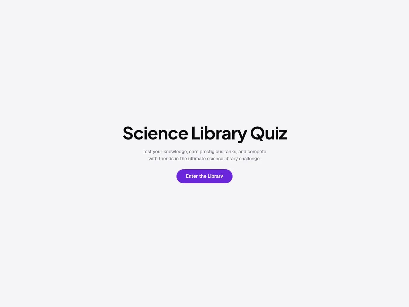 Science Library Quiz