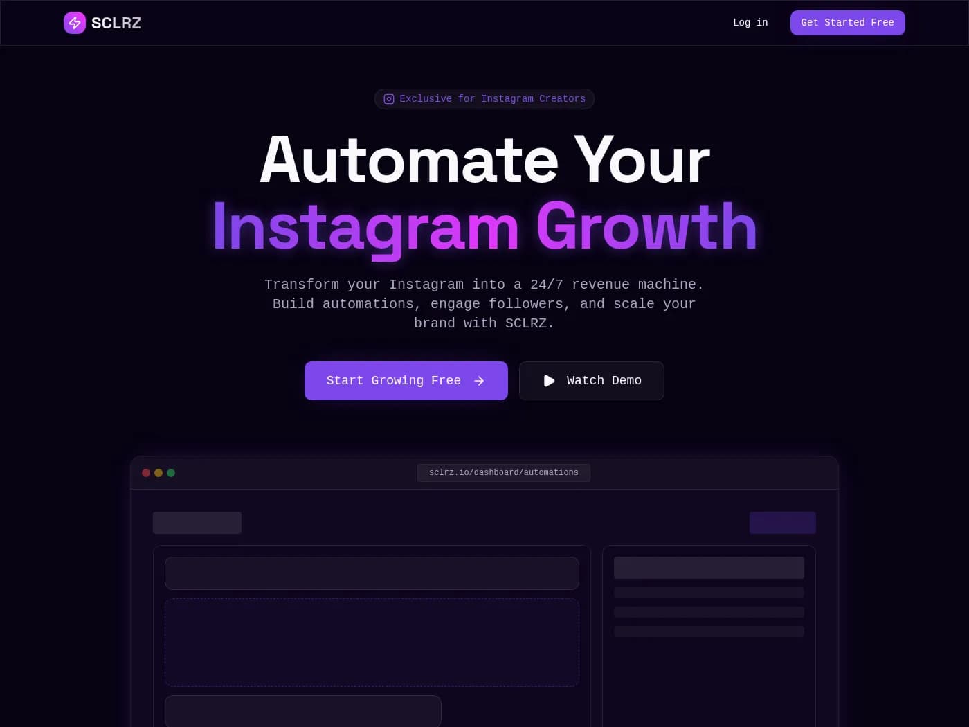 SCLRZ Insta Chat Platform