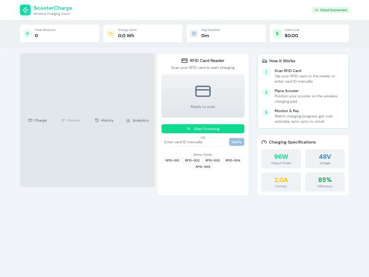 ScooterCharge Cloud App