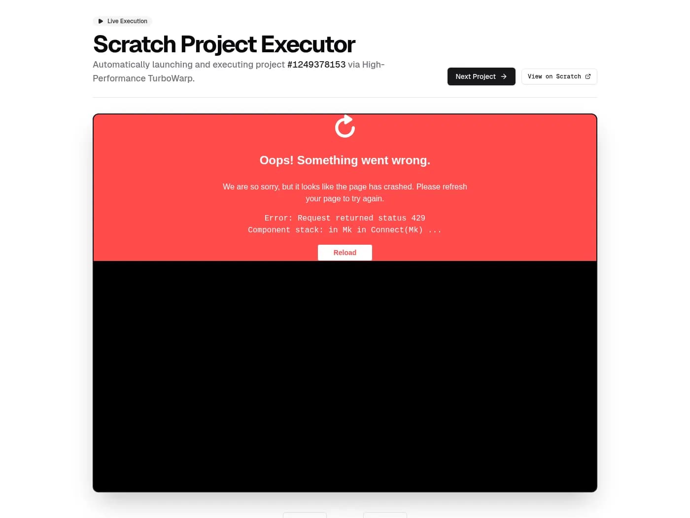 Scratch Executor Page