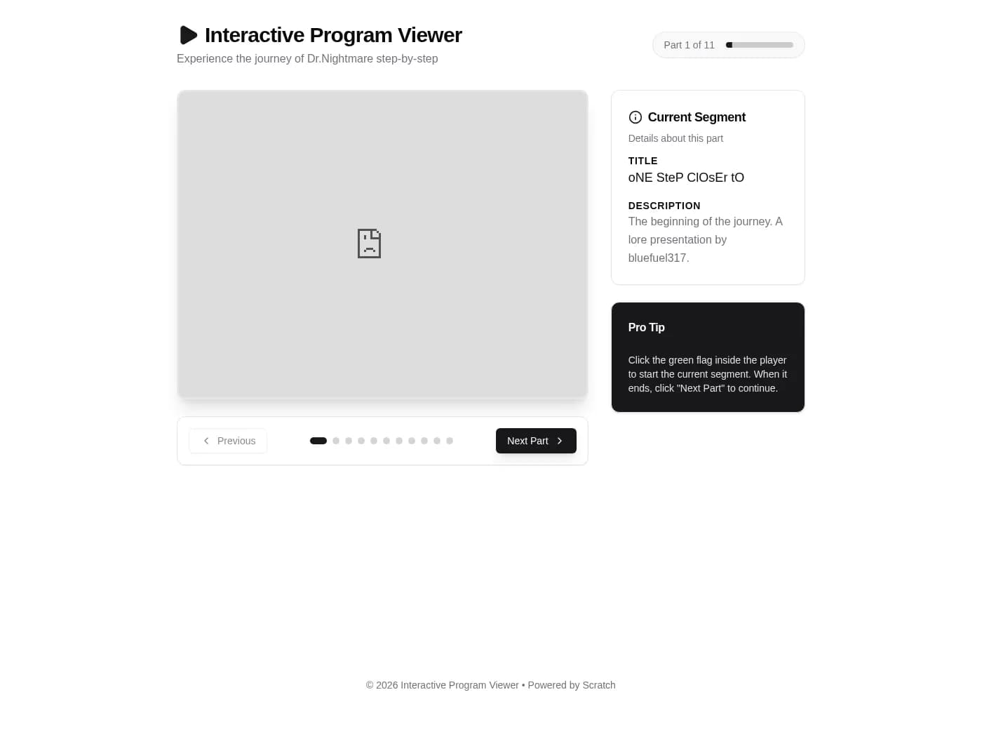 Interactive Program Viewer