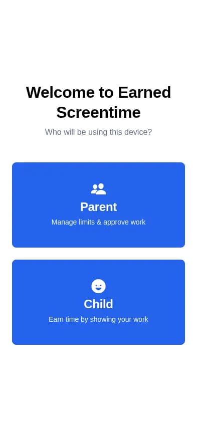 Earned Screentime App