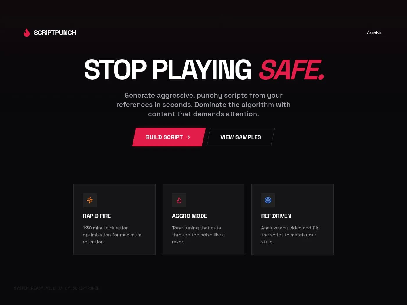 Aggressive Script Generator