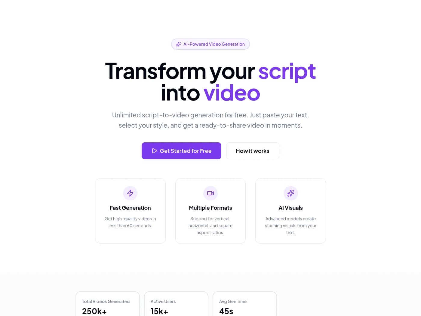 Script2Video Generator
