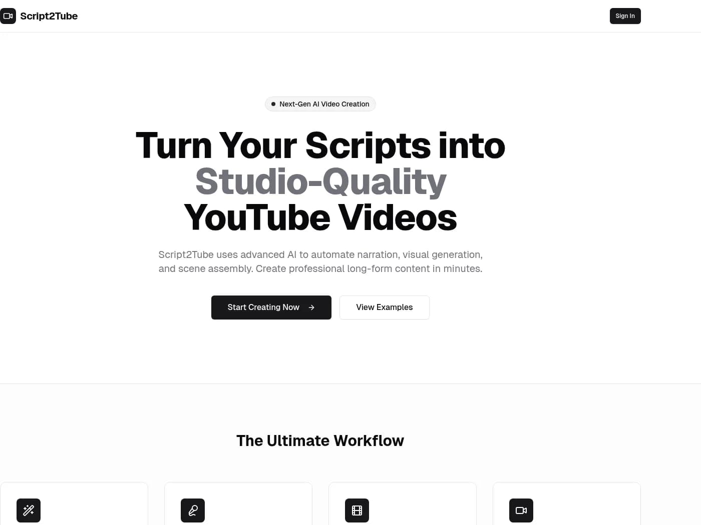 Script2Tube AI Studio