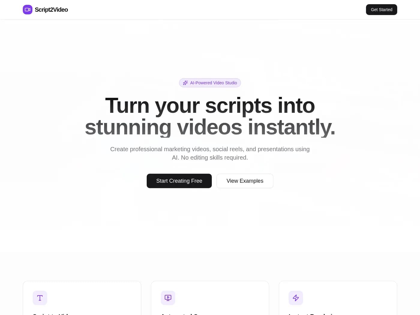 Script2Video Studio