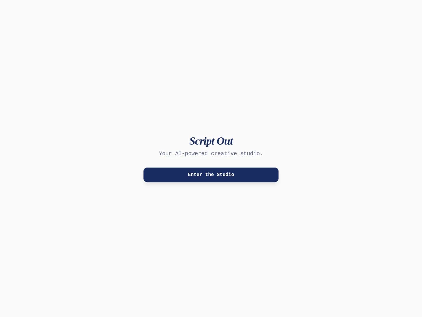 Script Out AI Studio