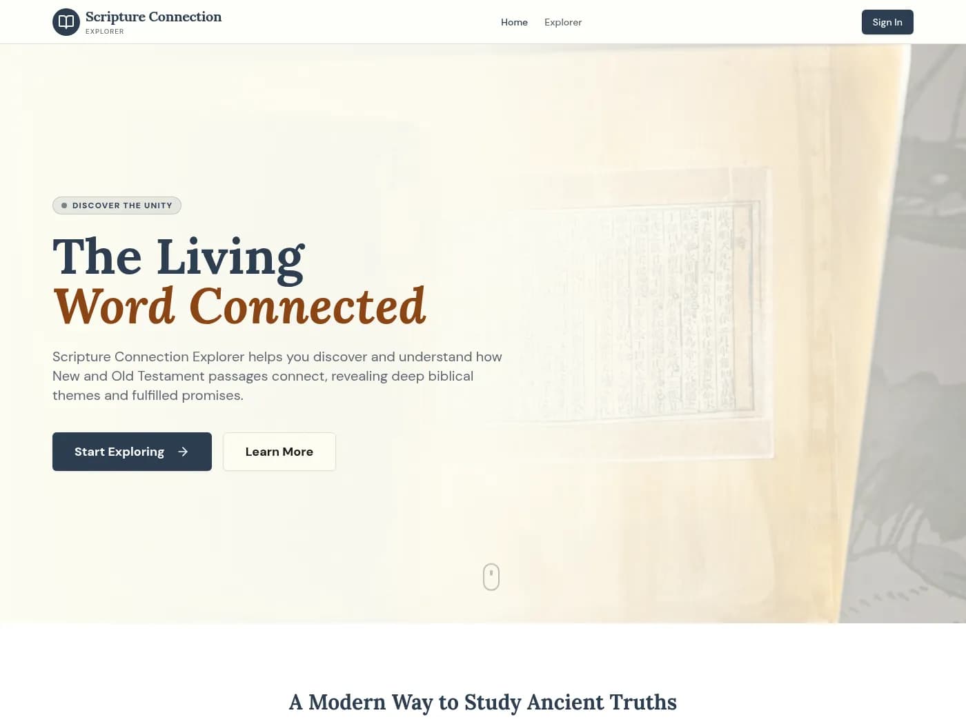 Scripture Connection Explorer