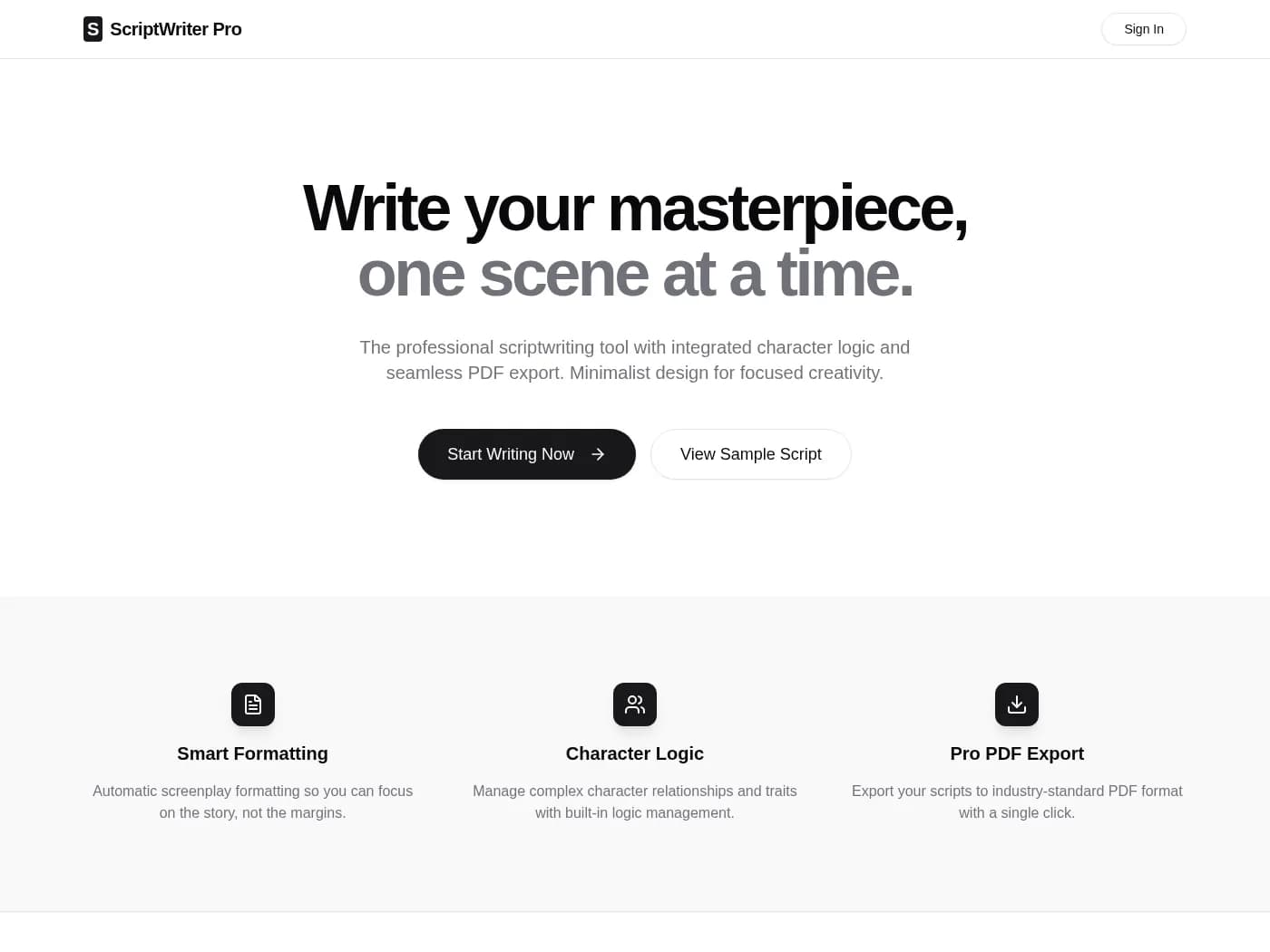 ScriptWriter Pro