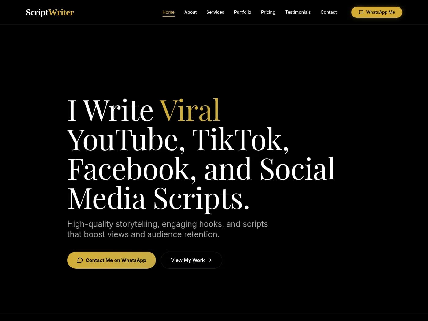 ScriptWriter Portfolio Pro
