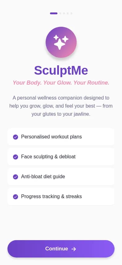 SculptMe Fitness App