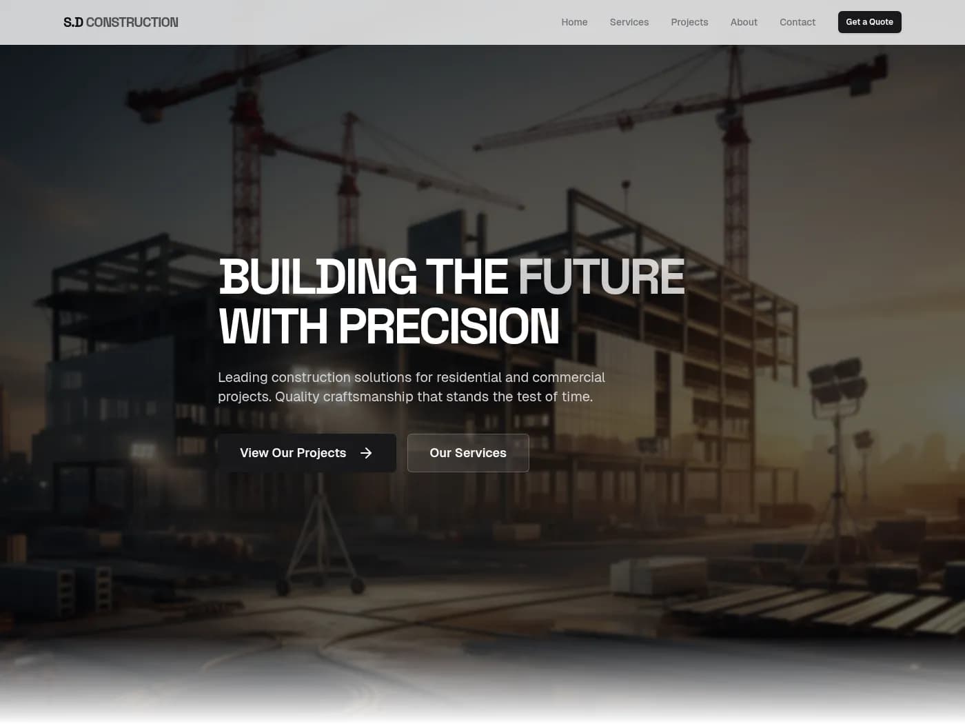 S.D Construction Web