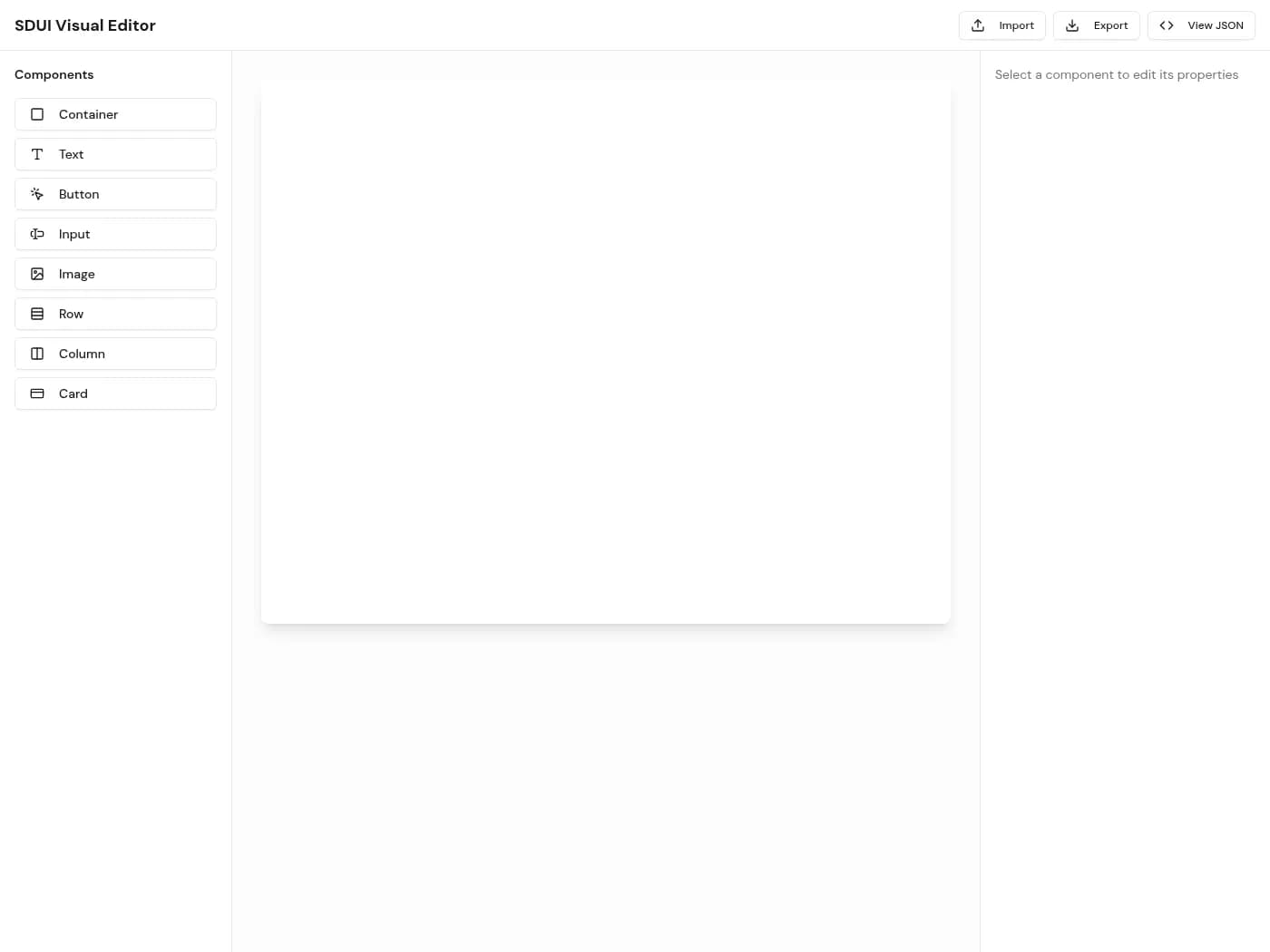 SDUI Visual Editor