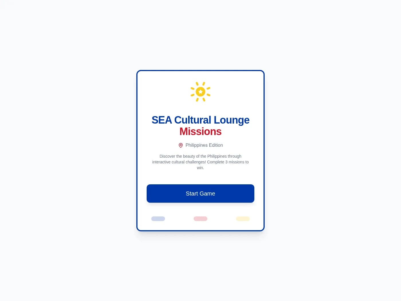 SEA Cultural Lounge Game
