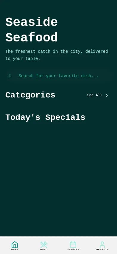 Seafood Restaurant App