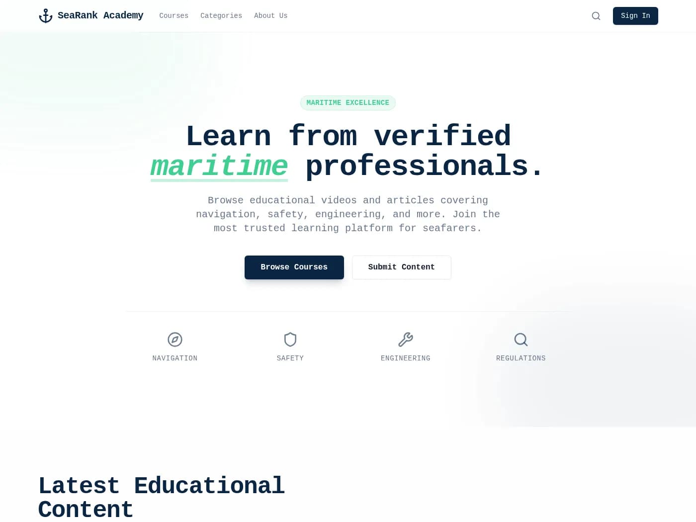 SeaRank Academy Clone