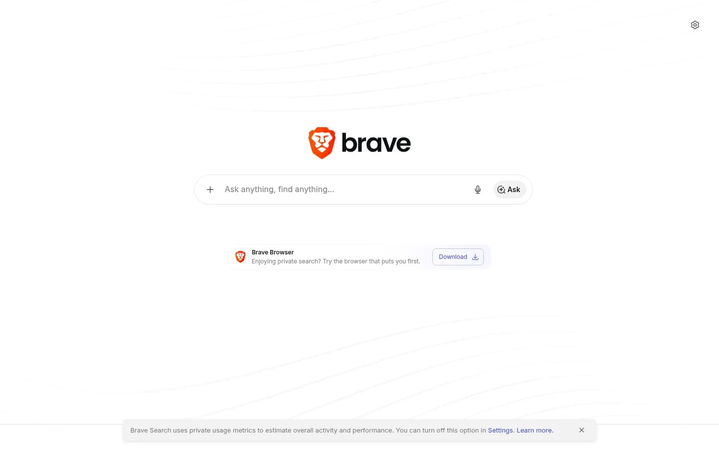 Brave Search landing page — real-time web search MCP for Claude Code with no training cutoff
