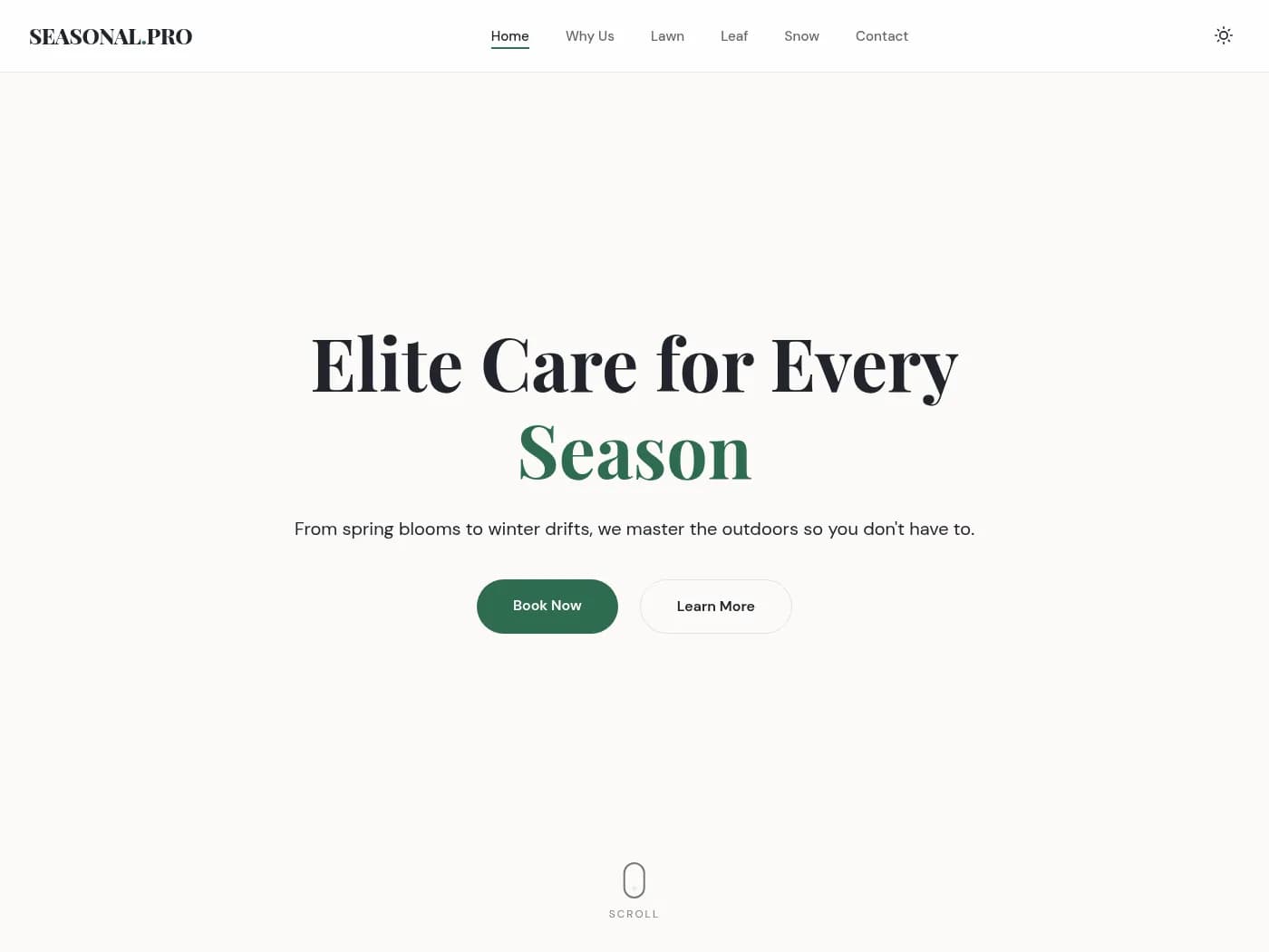 Seasonal Pro Outdoor Site