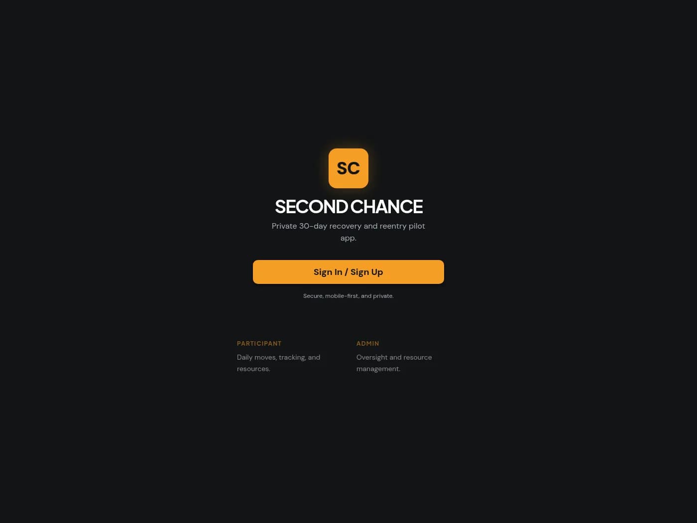 Second Chance Recovery App