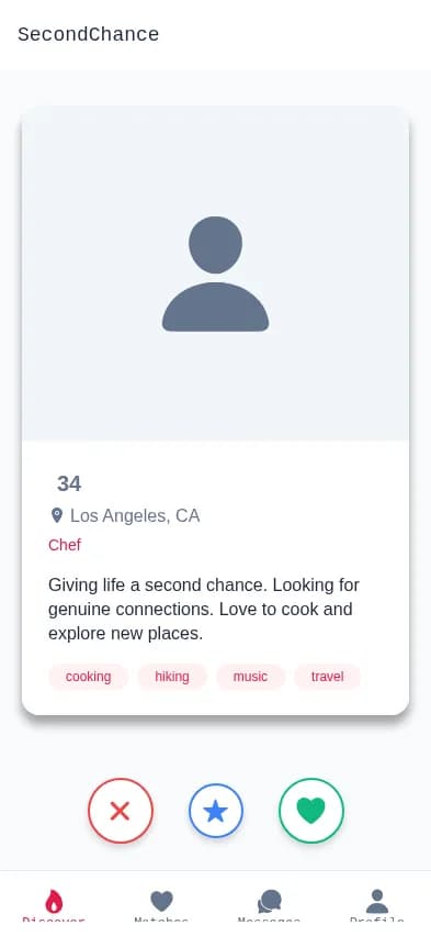 SecondChance Social App