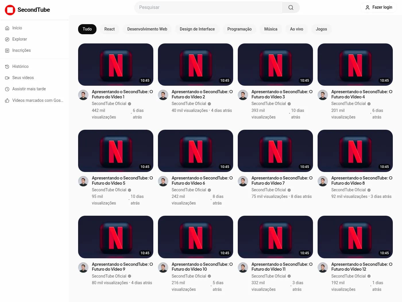 SecondTube Video Platform