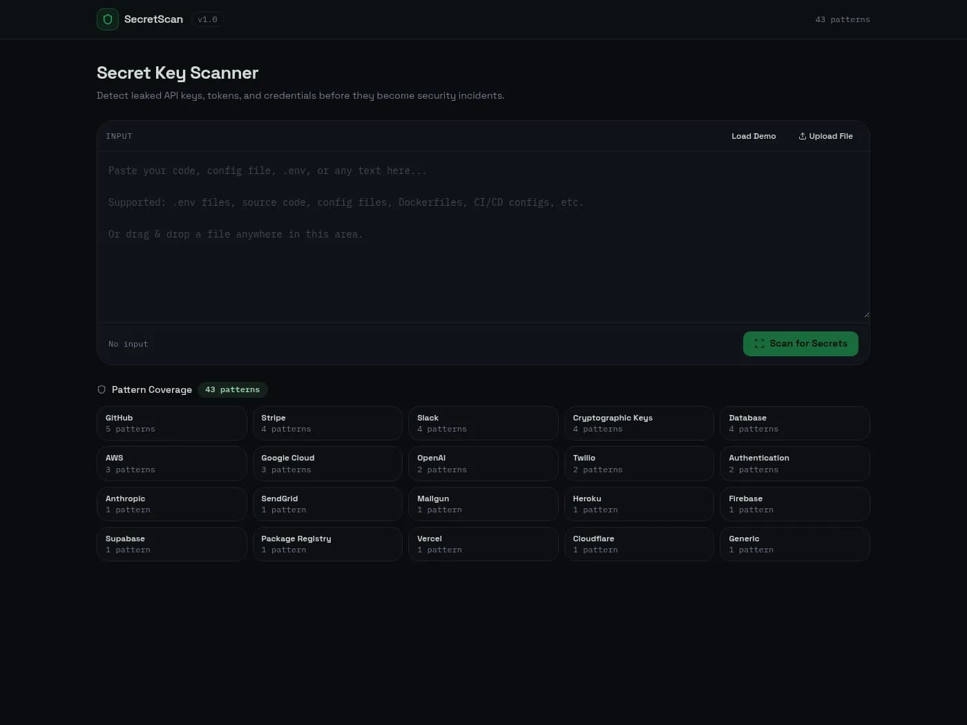 Secret Key Scanner