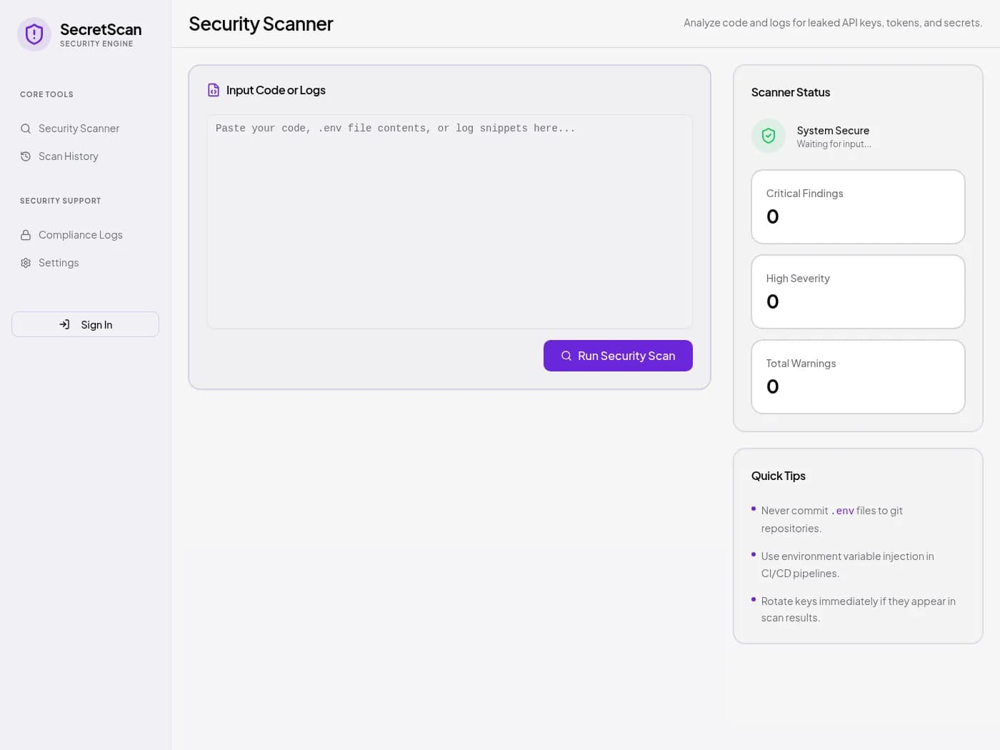 Secret Leak Scanner