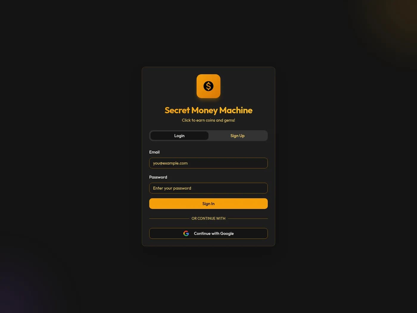 Secret Money Machine