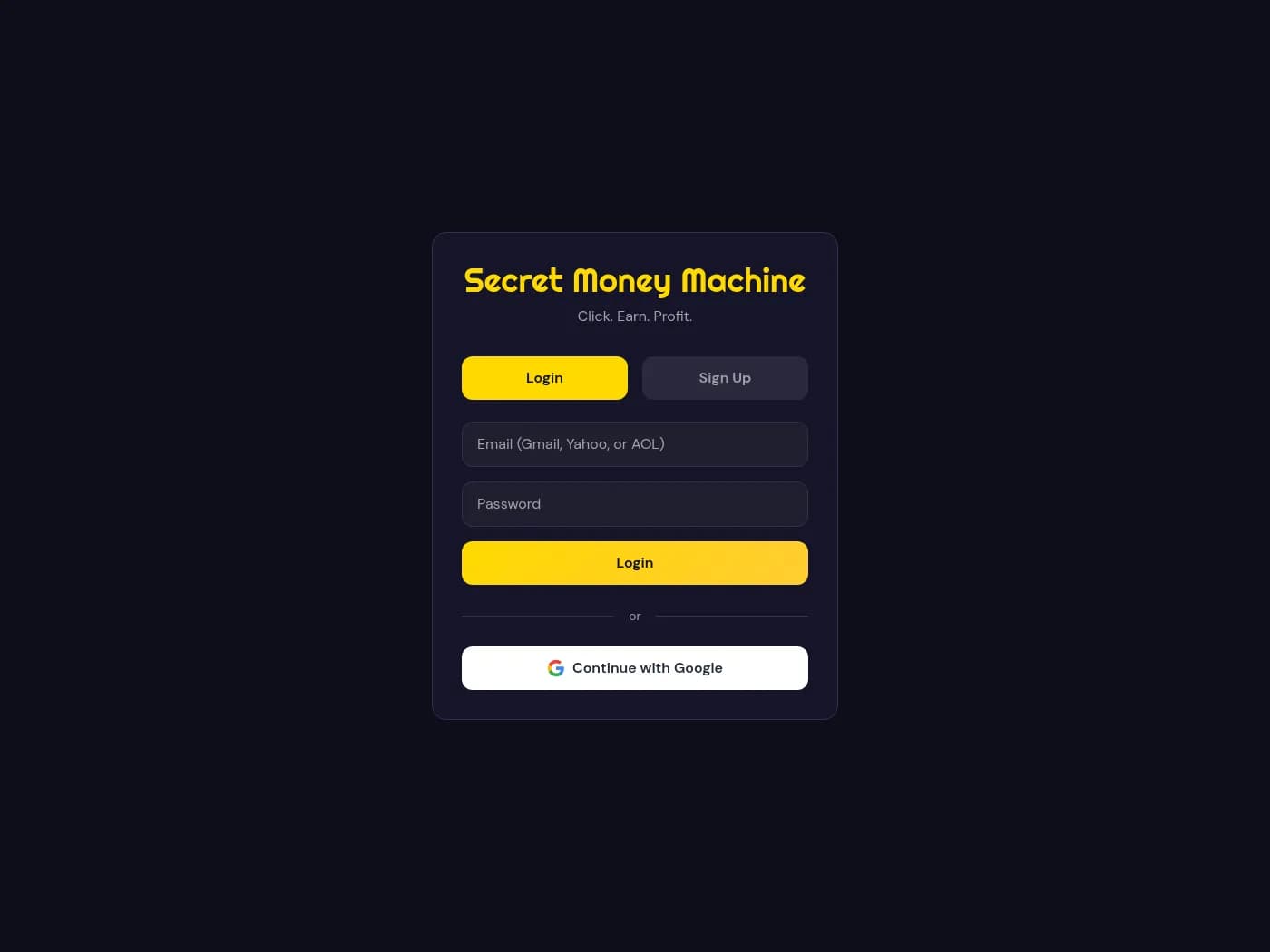 Secret Money Machine