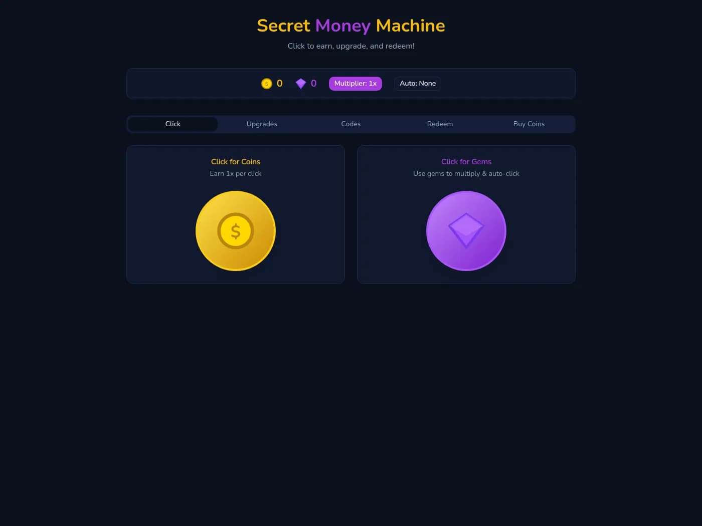 Secret Money Machine