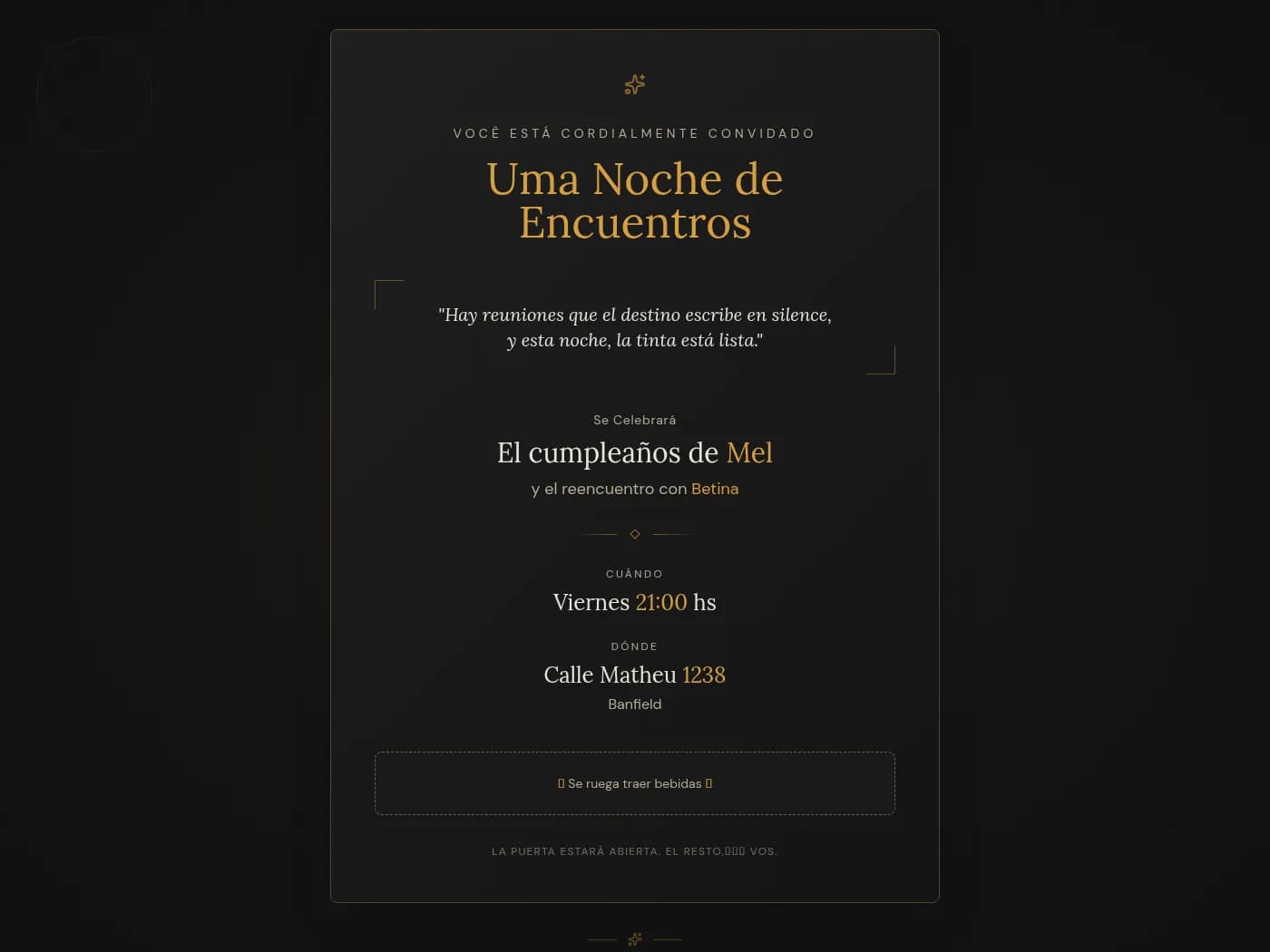 Secret Gathering Invite