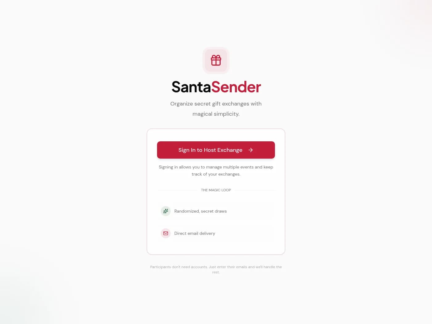 Secret Santa Sender