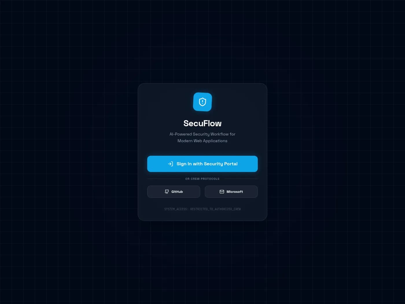 SecuFlow Crew Dashboard